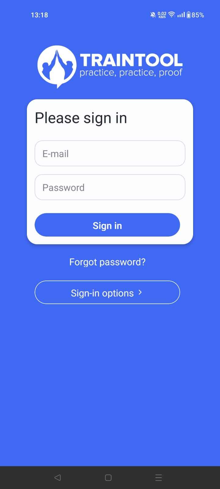 Logging in